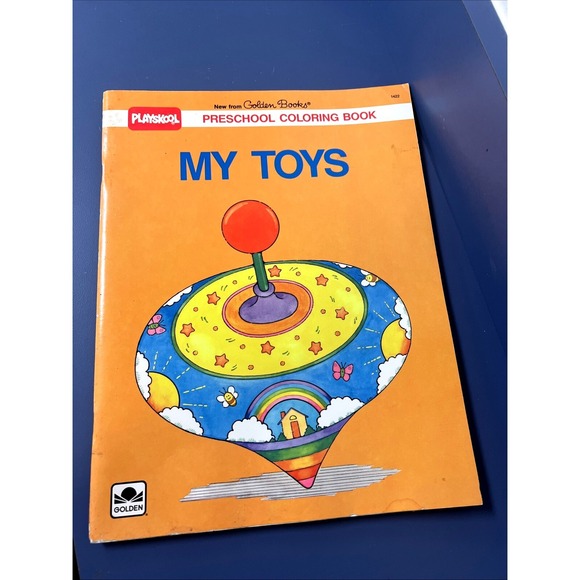 Toys | Vintage Playskool My Toys Coloring Book Unused Golden Books ...